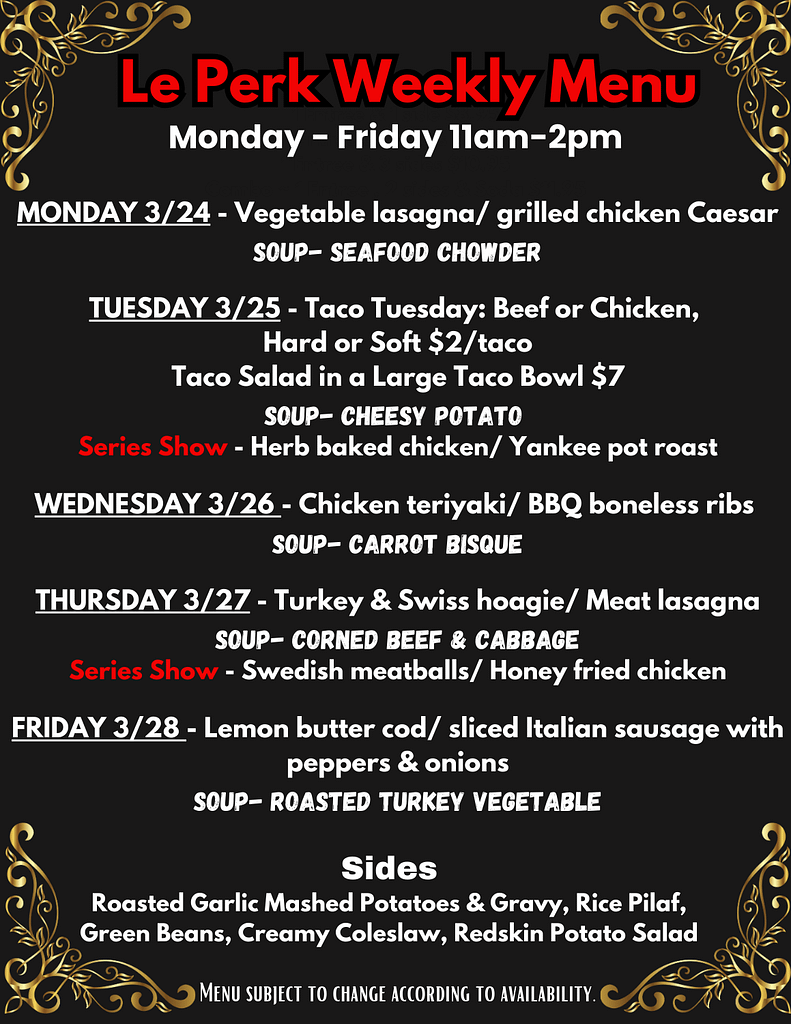 Weekly Menus – Kings Point Sun City Center – An Active Adult Community